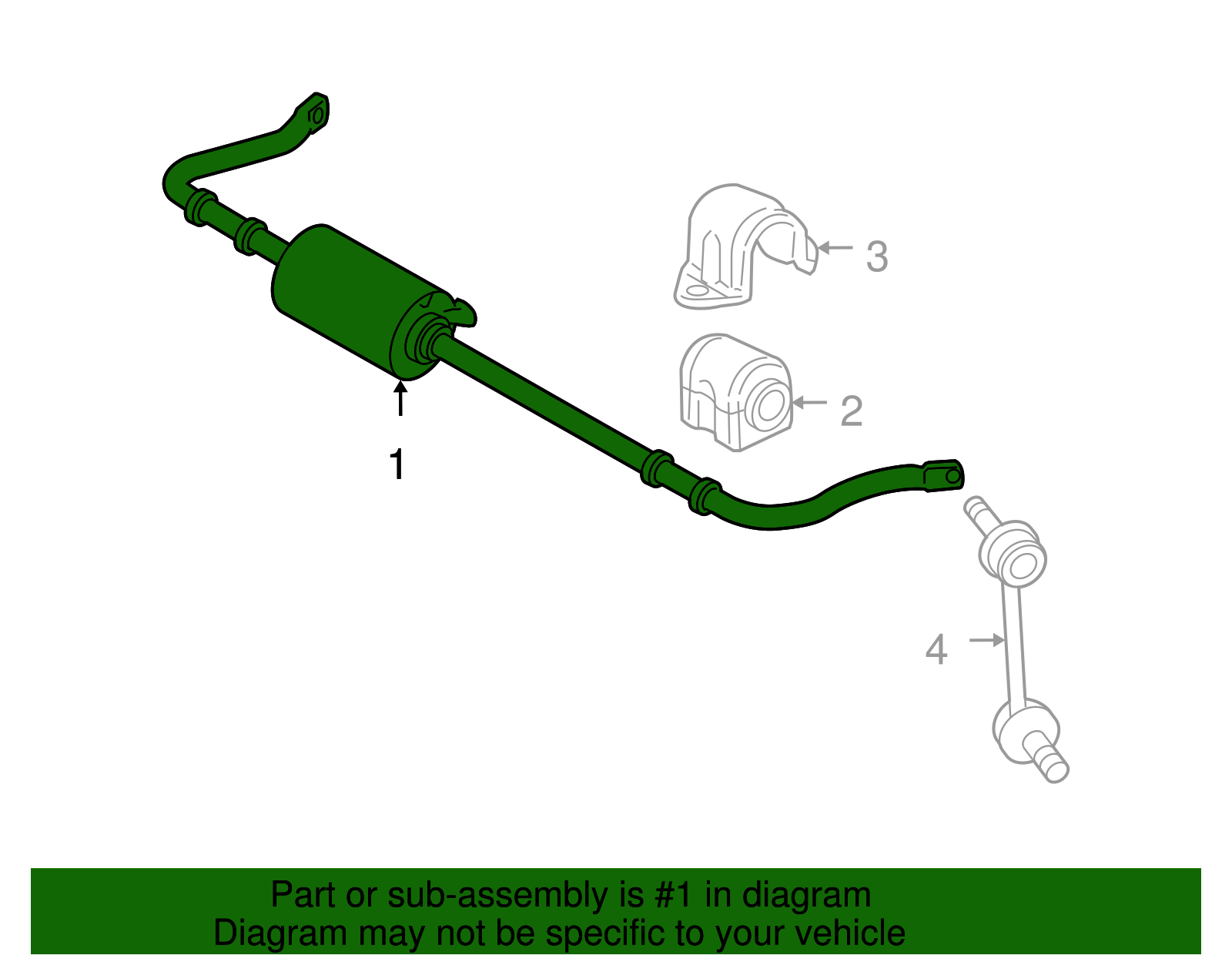 Genuine OEM Stabilizer Bar Part# LR024072 Fits 2010-2013 Land Rover ...