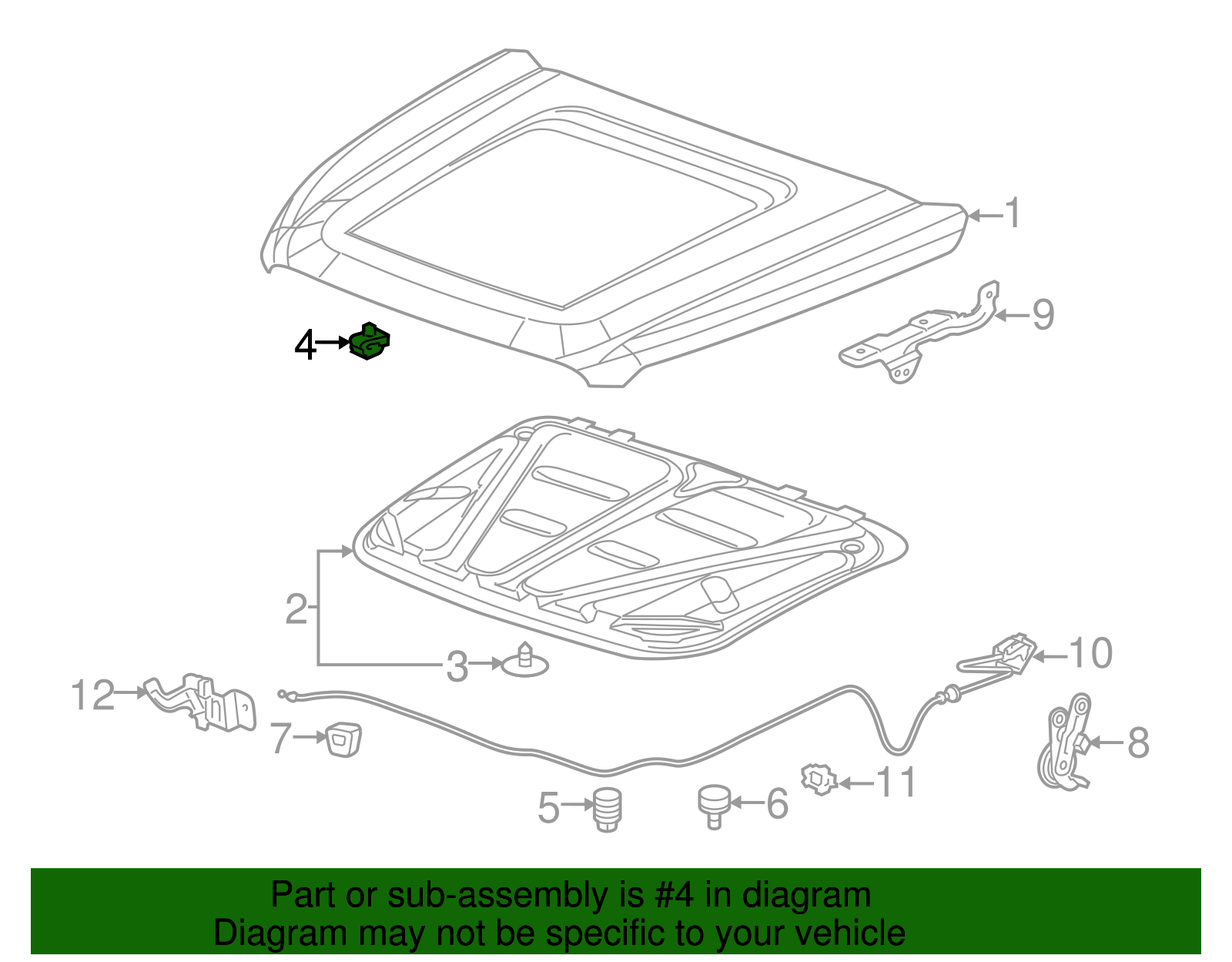 2014-2020 GM Hood Stop Bumper 22755704 GM | GMPartsDirect.com