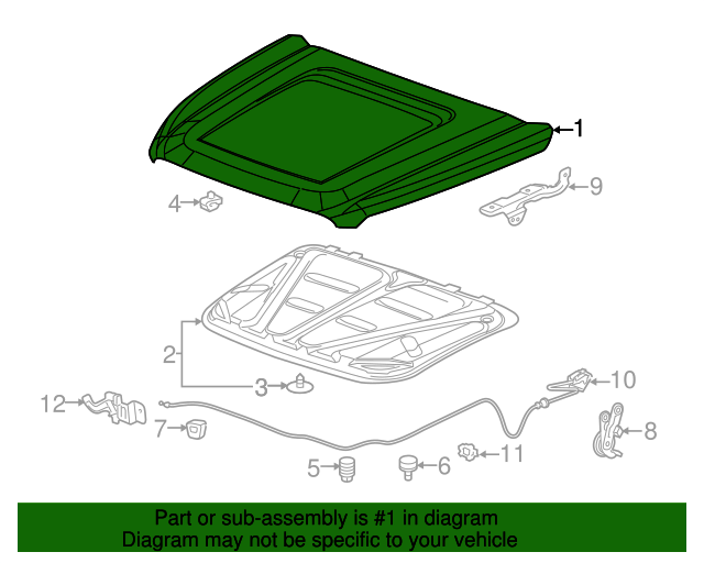 2015-2020 GMC Hood (Replaces Part Number 22756626) 84348409 GM ...