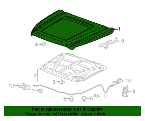 2015-2020 GMC Hood (Replaces Part Number 22756626) 84348409 GM ...