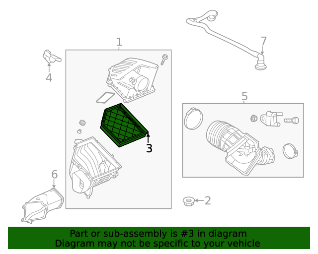2020-2023 Cadillac Air Filter 84498926 GM | GMPartsDirect.com