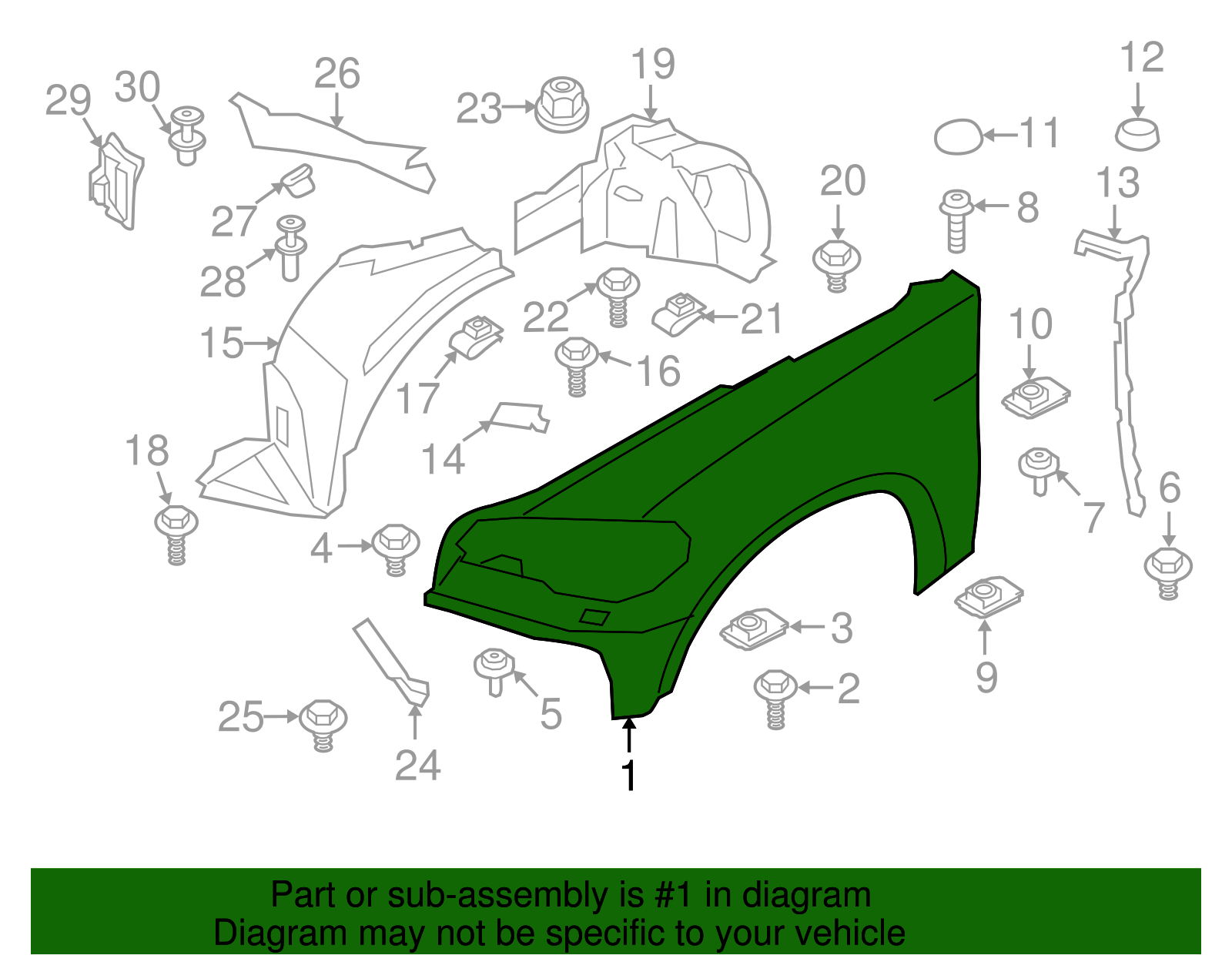 51-65-7-052-423 - Fender Assembly | Buy BMW Parts Now