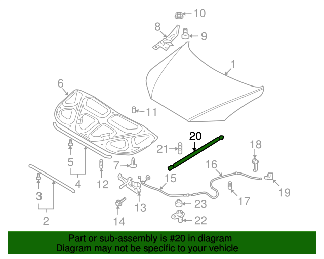 2007-2012 Hyundai Santa Fe Strut Support 81160-2B000 | OEM Parts Online