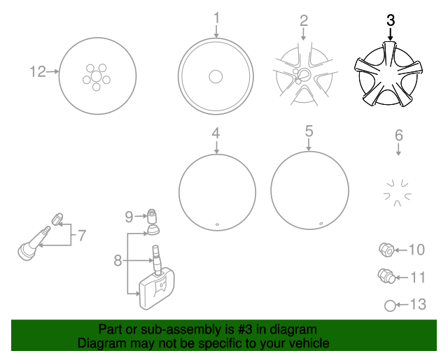 2007-2009 Mazda 3 Wheel, Alloy 9965-97-6560 | TascaParts.com