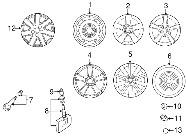 2004-2006 Mazda 3 Wheel, Alloy 9965-94-6560 | RealMazdaParts.com