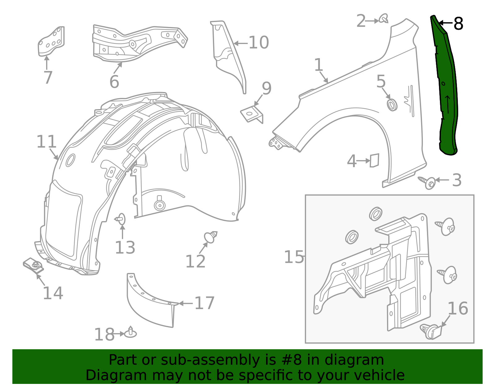 Front Fender Insulator 85048571 | OEM Parts Online