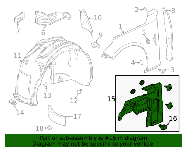 2020-2023 Cadillac CT5 Front Driver Side Engine Splash Shield 84450469 ...