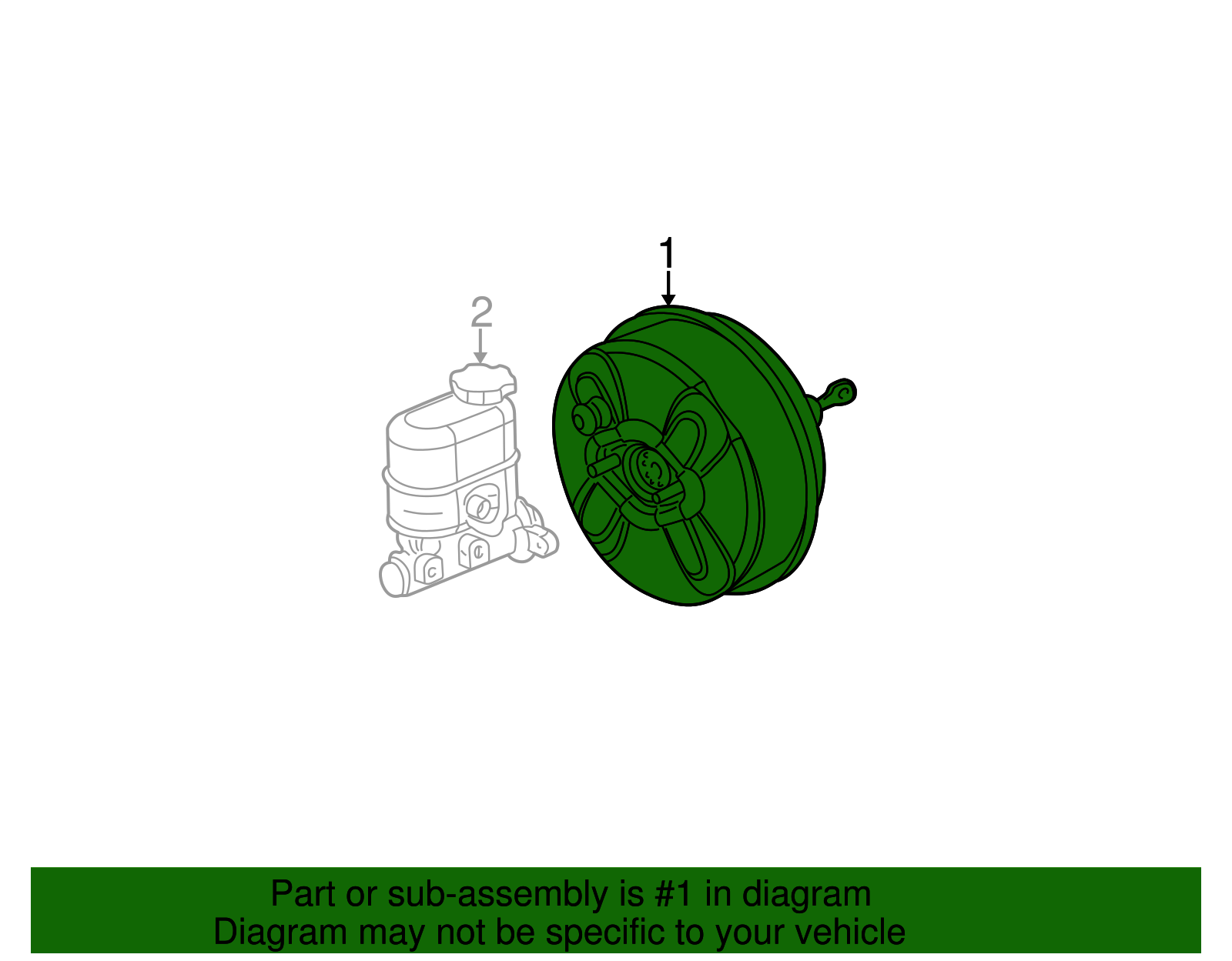 2000-2006 GM Power Brake Booster Assembly 19371355 GM | GMPartsDirect.com