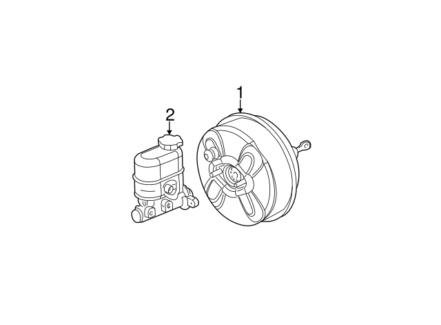 2000-2006 GM Power Brake Booster Assembly 19371355 GM | GMPartsDirect.com