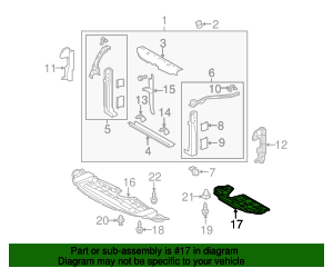 51442-0E040 - Radiator Support Splash Shield - 2010-2013 Toyota ...