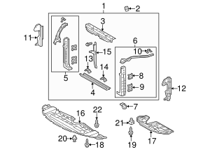 2011-2020 Toyota Sienna Upper Reinforced 53273-08010 | Toyota Parts Center