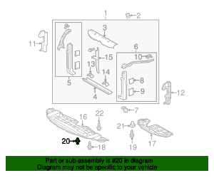 Genuine Toyota Fender Liner Clip part# 90467-07164 for 1997-2020 Toyota ...
