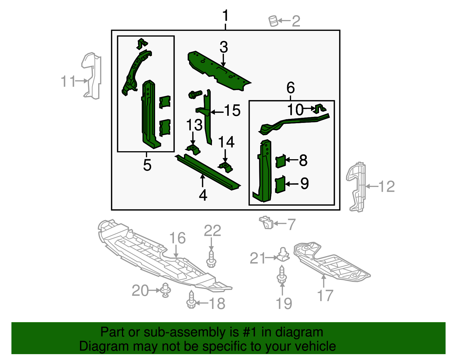 53201-08051 - Radiator Support 2019-2020 Toyota Sienna | Group 1 Auto Parts