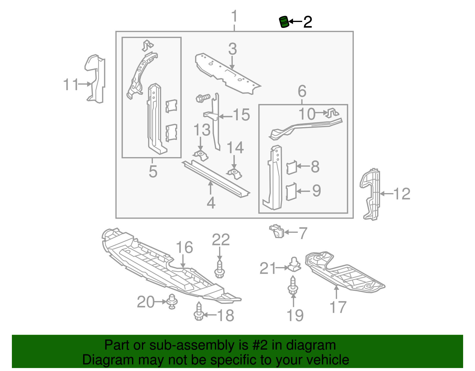 1989-2024 Toyota Hood Stop Buffer (Front) 90541-15004 | OEM Parts Online