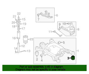 2003-2012 Land Rover Range Rover Suspension Cross-Member Rear Bushing ...