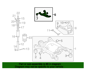 Genuine OEM Upper Control Arm Part# LR005205 Fits 2007-2008 Land Rover ...