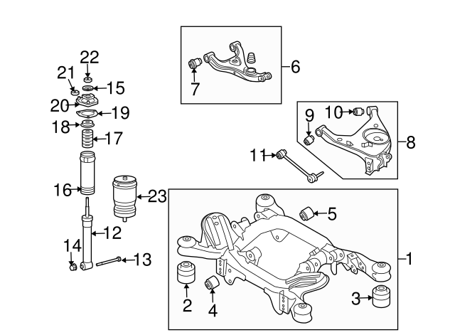 Genuine OEM Shock Mount Part# RPF000010 Fits 2003-2009 Land Rover Range ...
