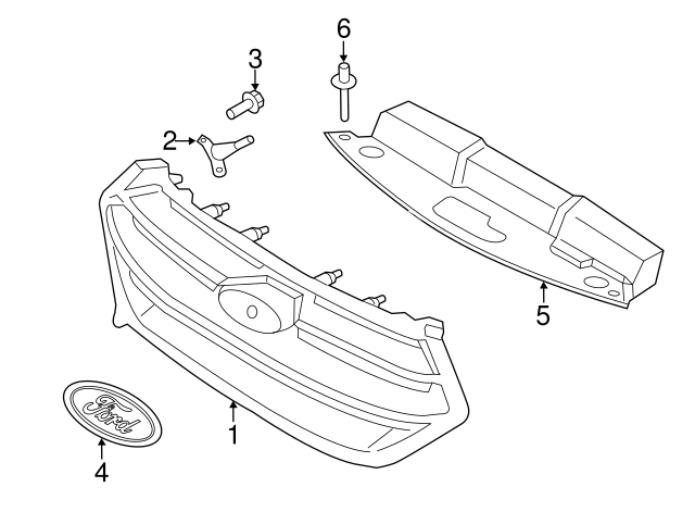 2015-2018 Ford Edge Grille FT4Z-8200-AA | OEM Parts Online