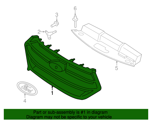 2015-2018 Ford Edge Grille FT4Z-8200-AA | OEM Parts Online