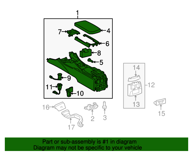 2010 Lexus IS F Console Body 58810-53290-21 | OEM Parts Online
