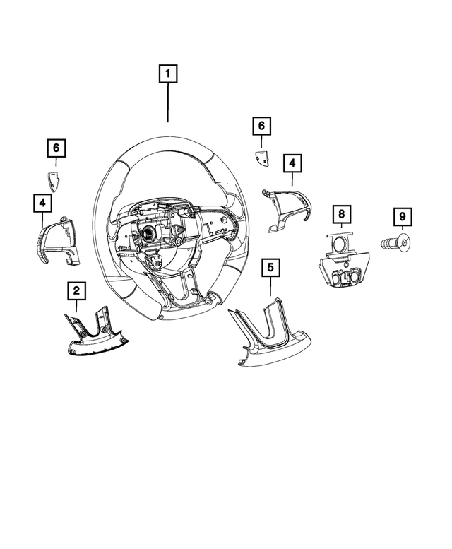2021-2025 Dodge Durango Steering Wheel Bezel 7KA73WA9AA | Mopar eStore