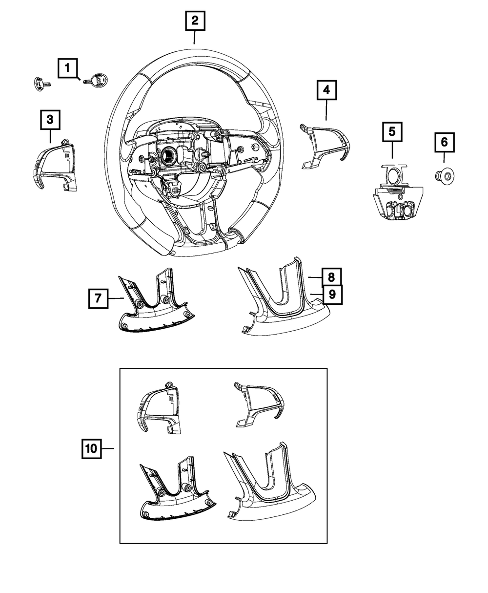 2018-2023 Dodge Steering Wheel 6VD87YSAAA | My Mopar Parts