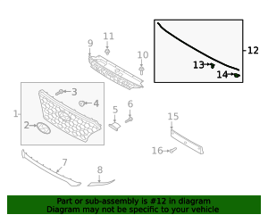 86360-S2500 - Hood Seal 2021-2023 Hyundai Santa Fe | AutoNationParts.com