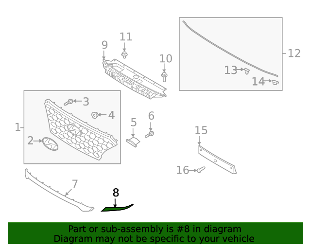 Genuine Side Trim for 2021-2023 Hyundai Santa Fe | Part# 86596-S2600 ...
