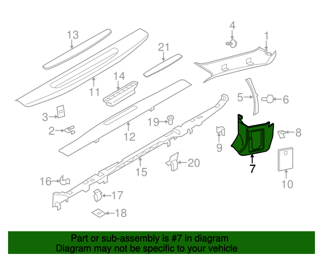 2012-2016 Porsche Cowl Kick Panel 991-555-102-02-E75 | Gaudin Porsche Parts