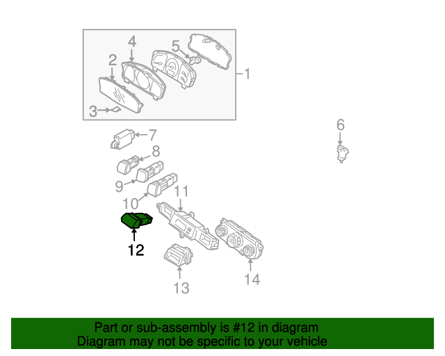 93790-1F000 - Hazard Switch 2005-2010 Kia Sportage | Kia.Parts Store