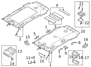 2021-2023 Hyundai Santa Fe Sun-Visor 85220-S2500-YGE | OEM Parts Online