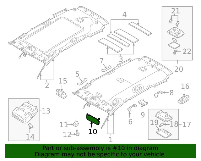 2021-2023 Hyundai Santa Fe Sun-Visor 85220-S2500-YGE | OEM Parts Online