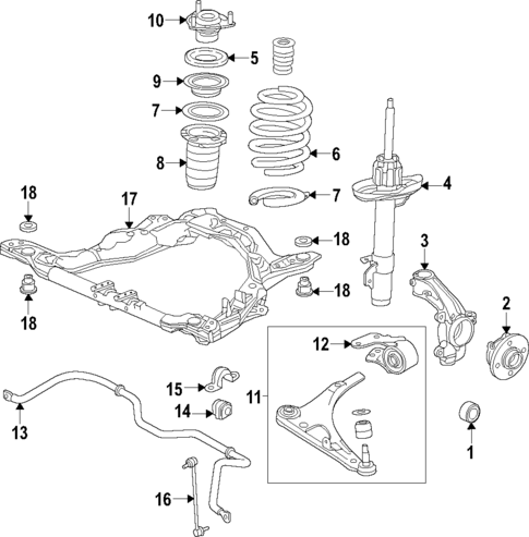 Front Suspension for 2024 Honda Ridgeline | Honda Parts Direct
