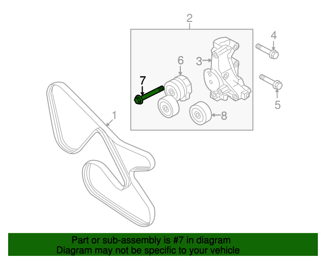 25291-2C000 - Tensioner Mount Bolt 2010-2014 Hyundai Genesis Coupe ...