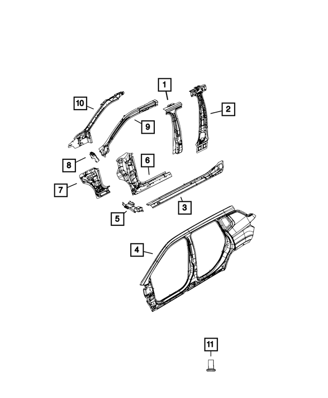 2022 Jeep Compass Body Side Aperture Front Reinforcement, Right ...