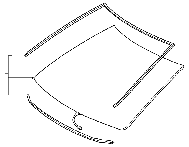 OEM 2012-2017 Toyota Camry Windshield Part # 56101-06560 | Modern ...