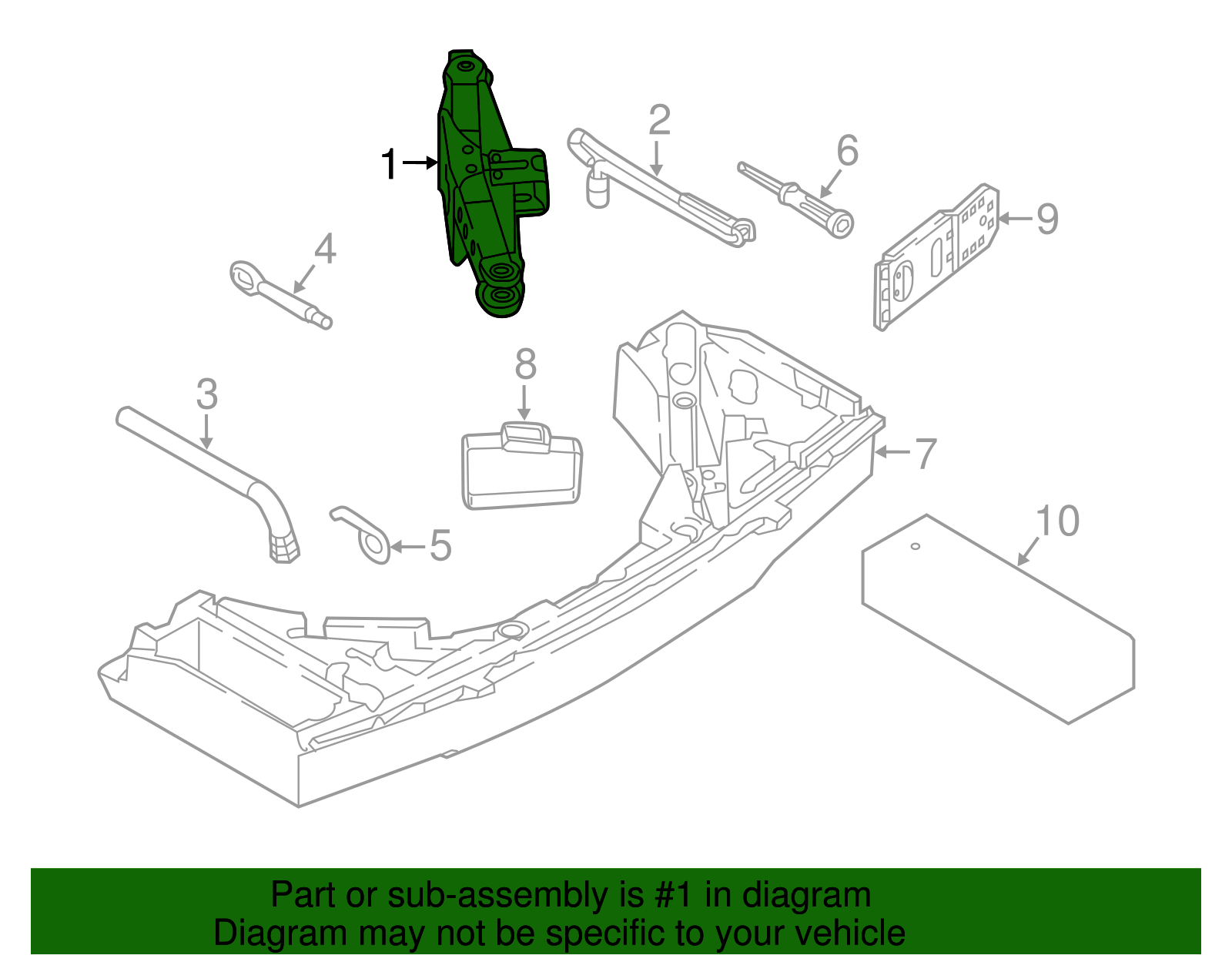 5QF-011-031-D - Floor Jack 2018-2024 Volkswagen Tiguan | Volkswagen ...