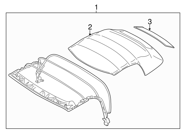 1996-2002 BMW Z3 Back Glass 54318401027 | Genuine BMW Parts