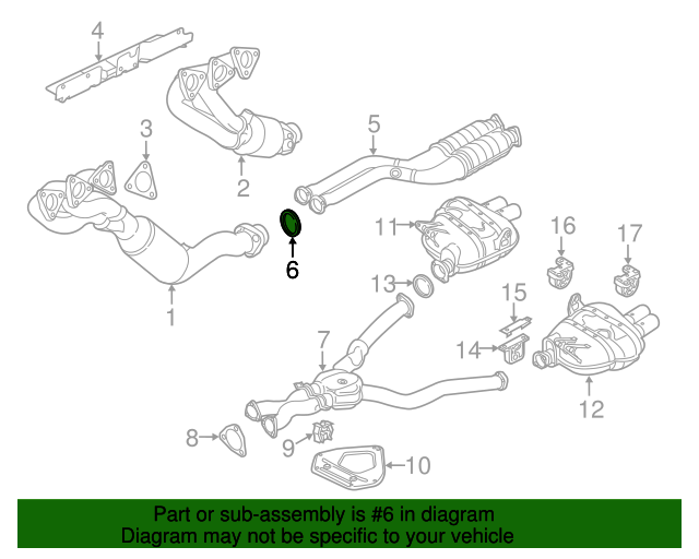 11627830668 - 2001-2013 BMW Converter & Pipe Gasket (11-62-7-830-668 ...