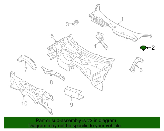 51488114499 - 2009-2024 BMW Cowl Grille Plug (51-48-8-114-499) | BMW of ...