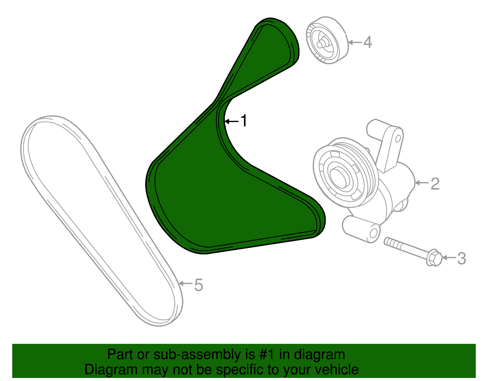2013-2022 Ford Motorcraft™ Serpentine Belt JK4-542-B | OEM Parts Online