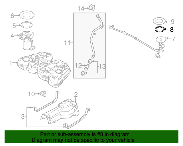 31274202 - Fuel Tank Sending Unit Gasket 2011-2018 Volvo | AutoNation Parts