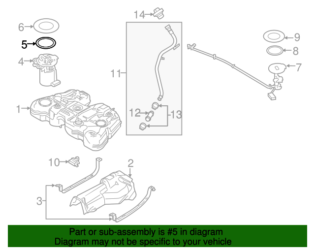 2011-2018 Volvo Fuel Pump Tank Seal 31274049 | TascaParts.com