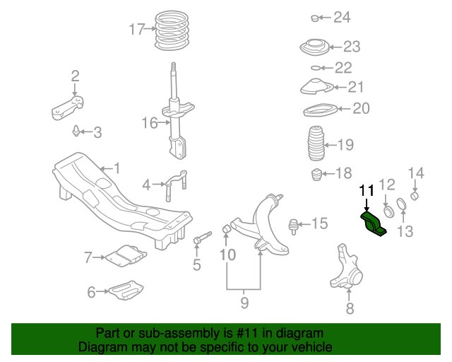 2000-2002 Subaru Forester Bushing Transverse Link For Drivers Side ...