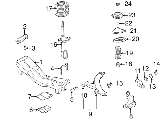2000-2002 Subaru Forester Bushing Transverse Link For Drivers Side ...