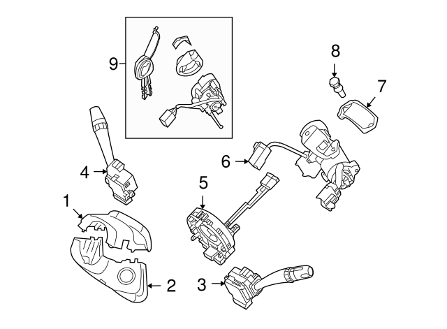 2007-2010 Kia Rondo Ignition Switch 81910 1D010 | TascaParts.com