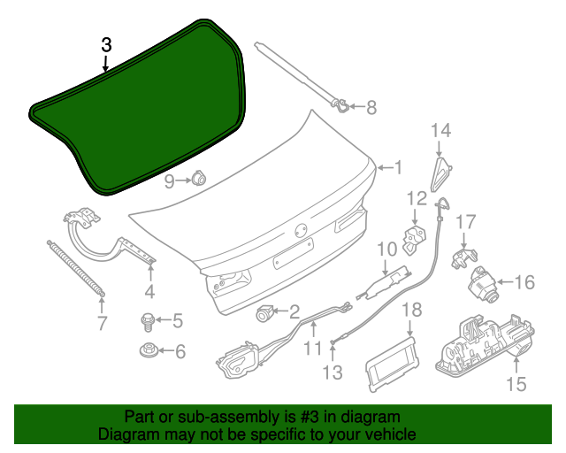 51-76-7-442-715 - Weatherstrip 2017-2022 BMW | Braman BMW & MINI Parts