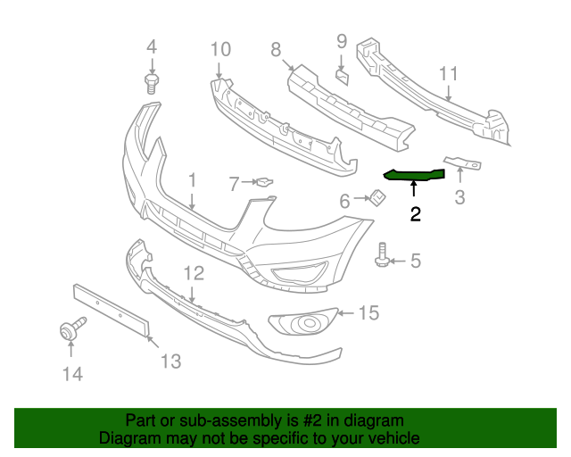 2007-2012 Hyundai Santa Fe Bumper Cover Side Support 86555-2B000 | OEM ...