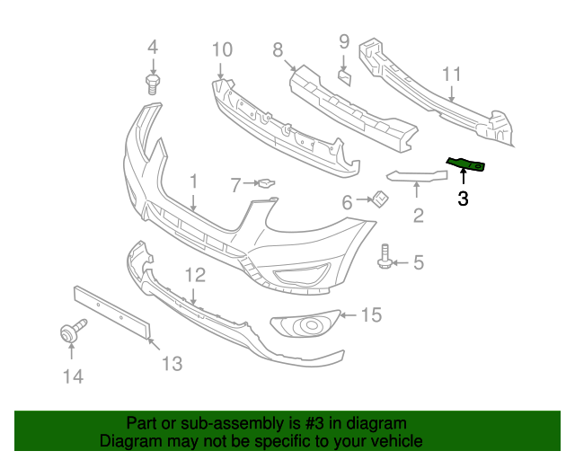 2010-2012 Hyundai Santa Fe Bumper Cover Side Bracket 86516-2B700 | OEM ...