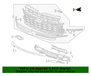 2021-2024 Chevrolet Front Driver Side Grille Support Bracket 84634386 ...